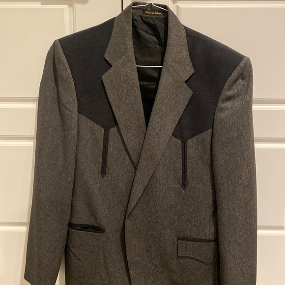 Circle S | Suits & Blazers | Western Circle S Mens Charcoal Grey And ...